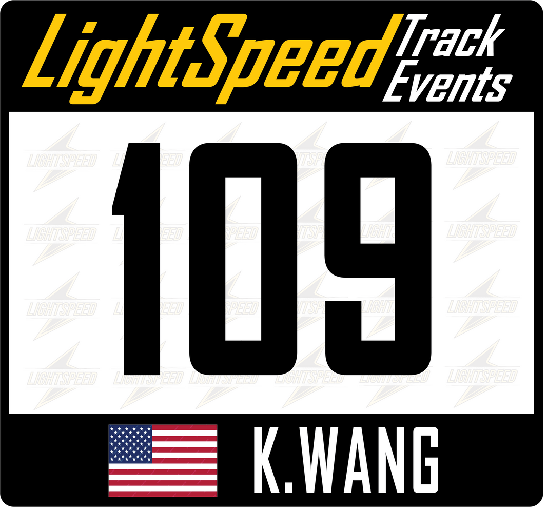 Car Number Plate and Windshield Banner – LightSpeed Track Events